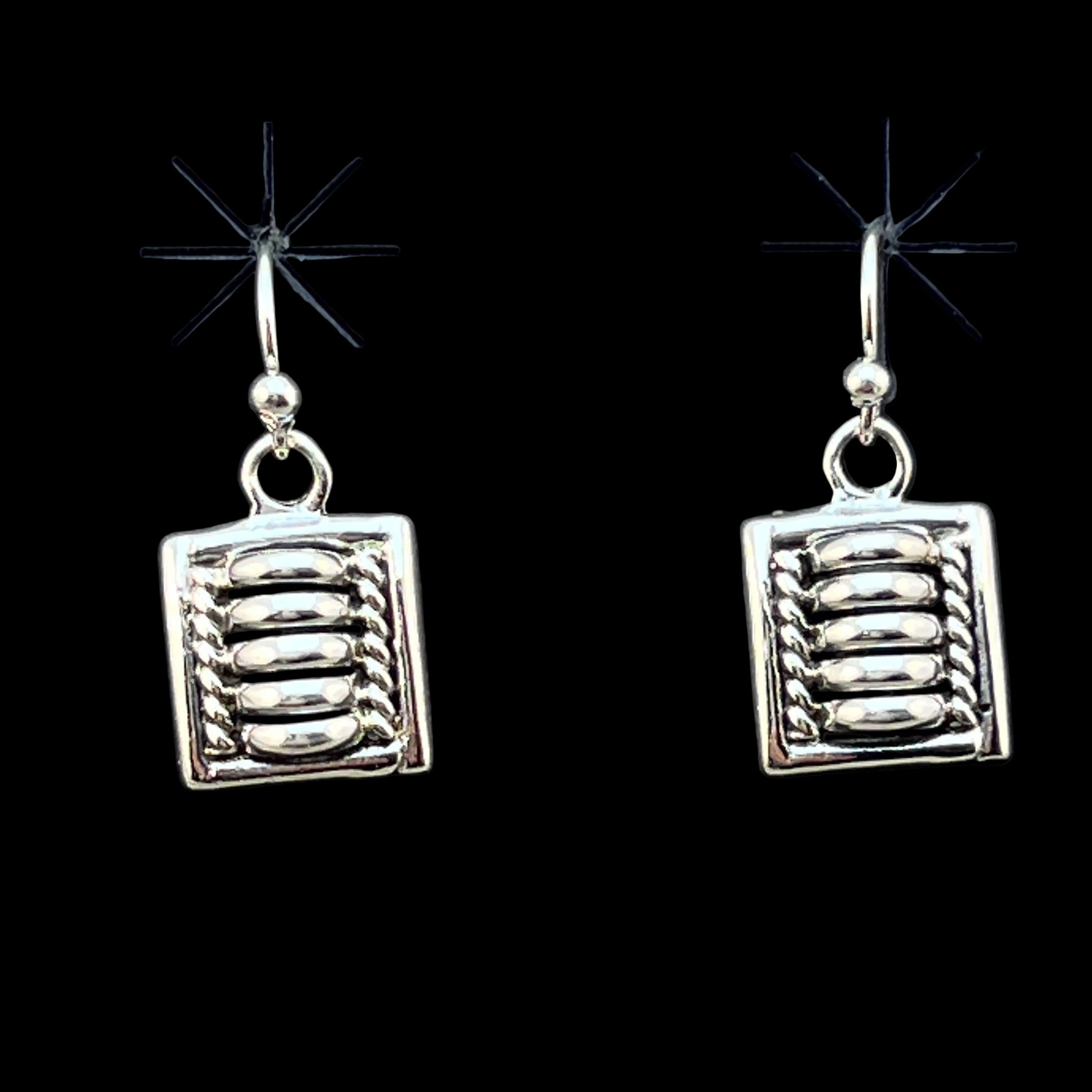 Modern Small Square dangle Earrings Handmade by Navajo artist Thomas T ...